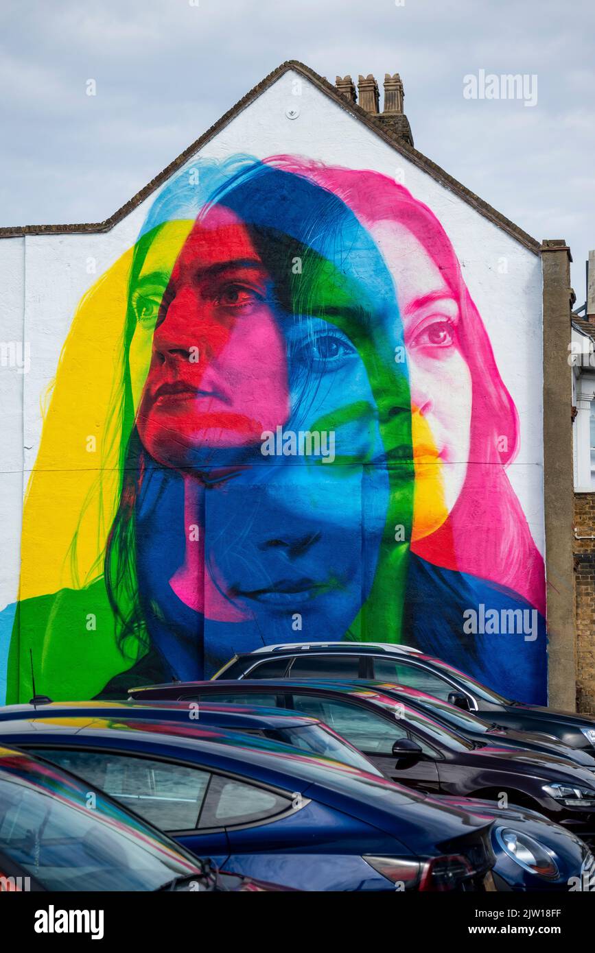 Southend City Jam event. Street artists are displaying their skills at ...