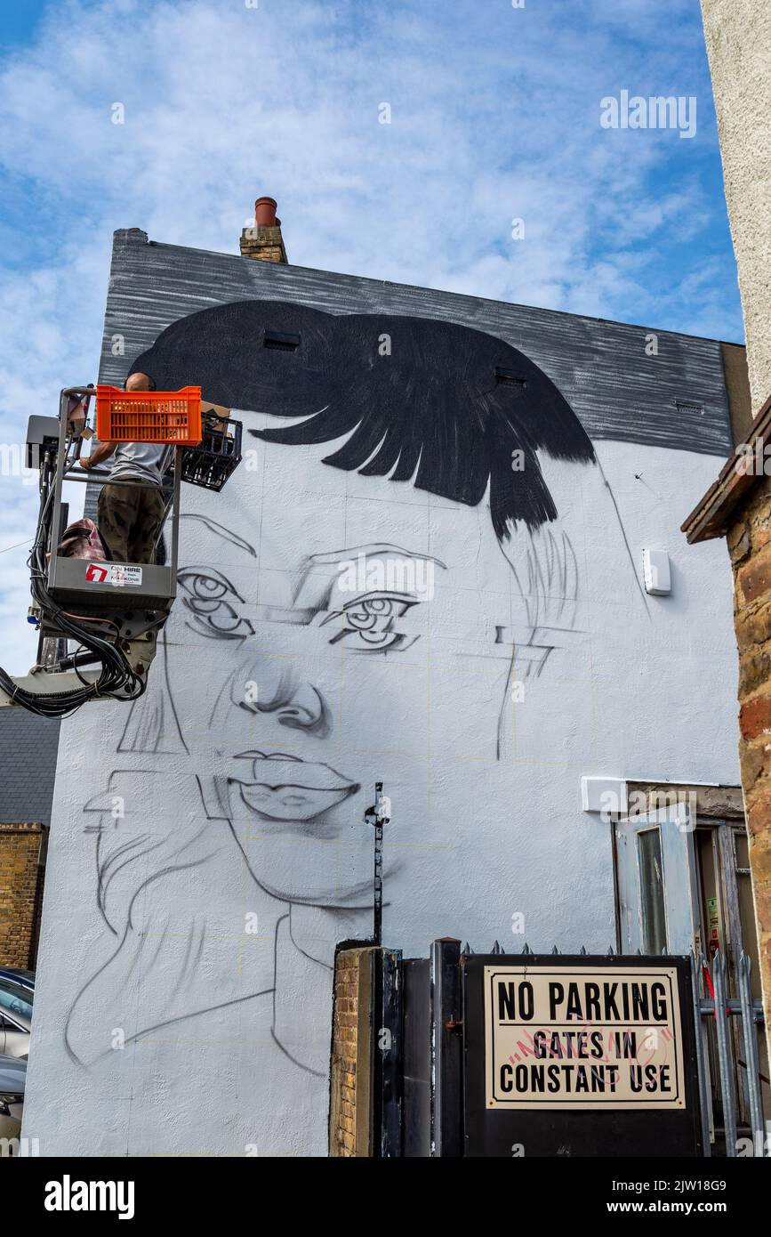 Southend City Jam event. Street artists are displaying their skills at ...