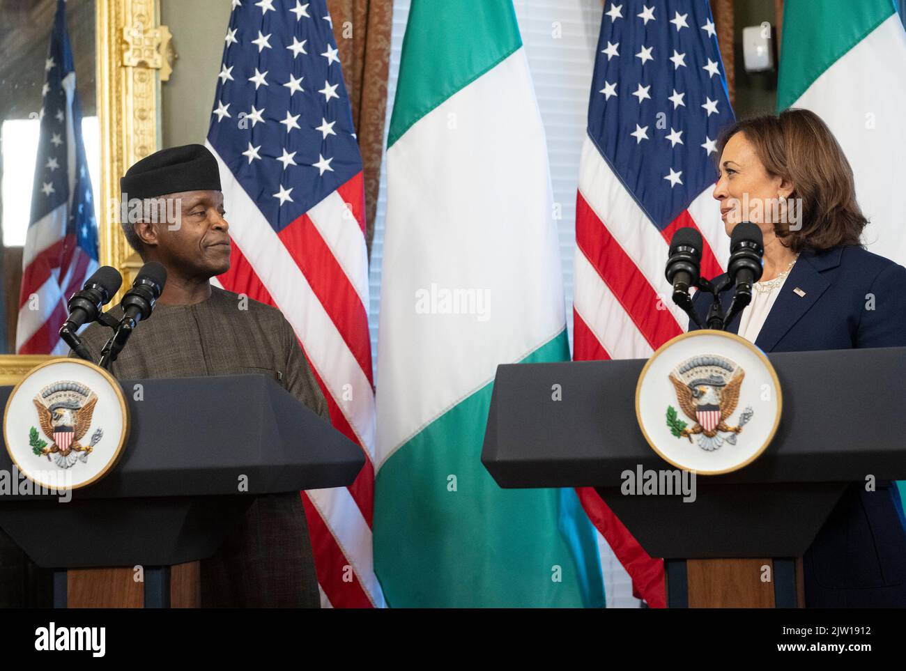 United States Vice President Kamala Harris and Vice President Yemi ...