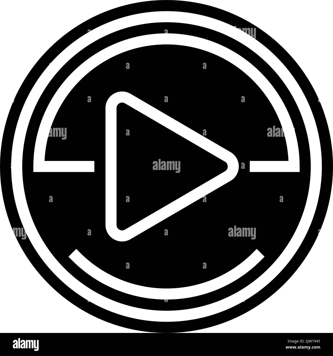 play arrow glyph icon vector illustration Stock Vector Image & Art - Alamy