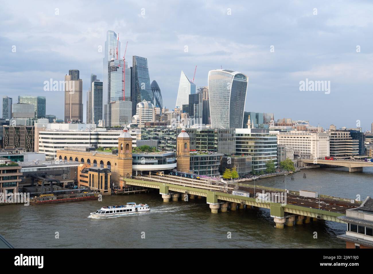 Cannon Street station and city of london Stock Photo - Alamy