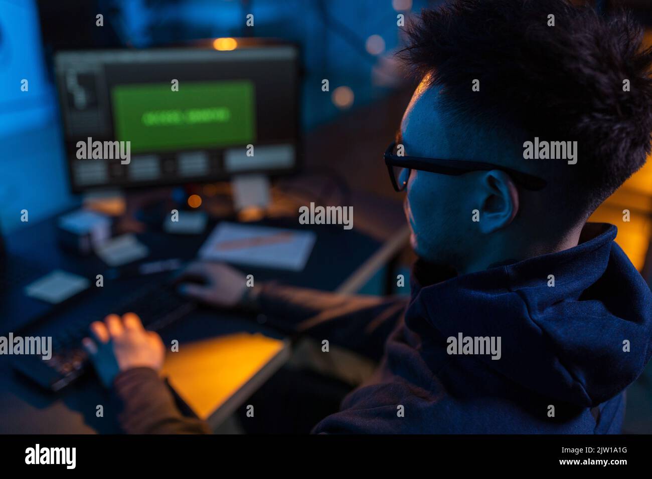 hacker using computer virus for cyber attack Stock Photo - Alamy