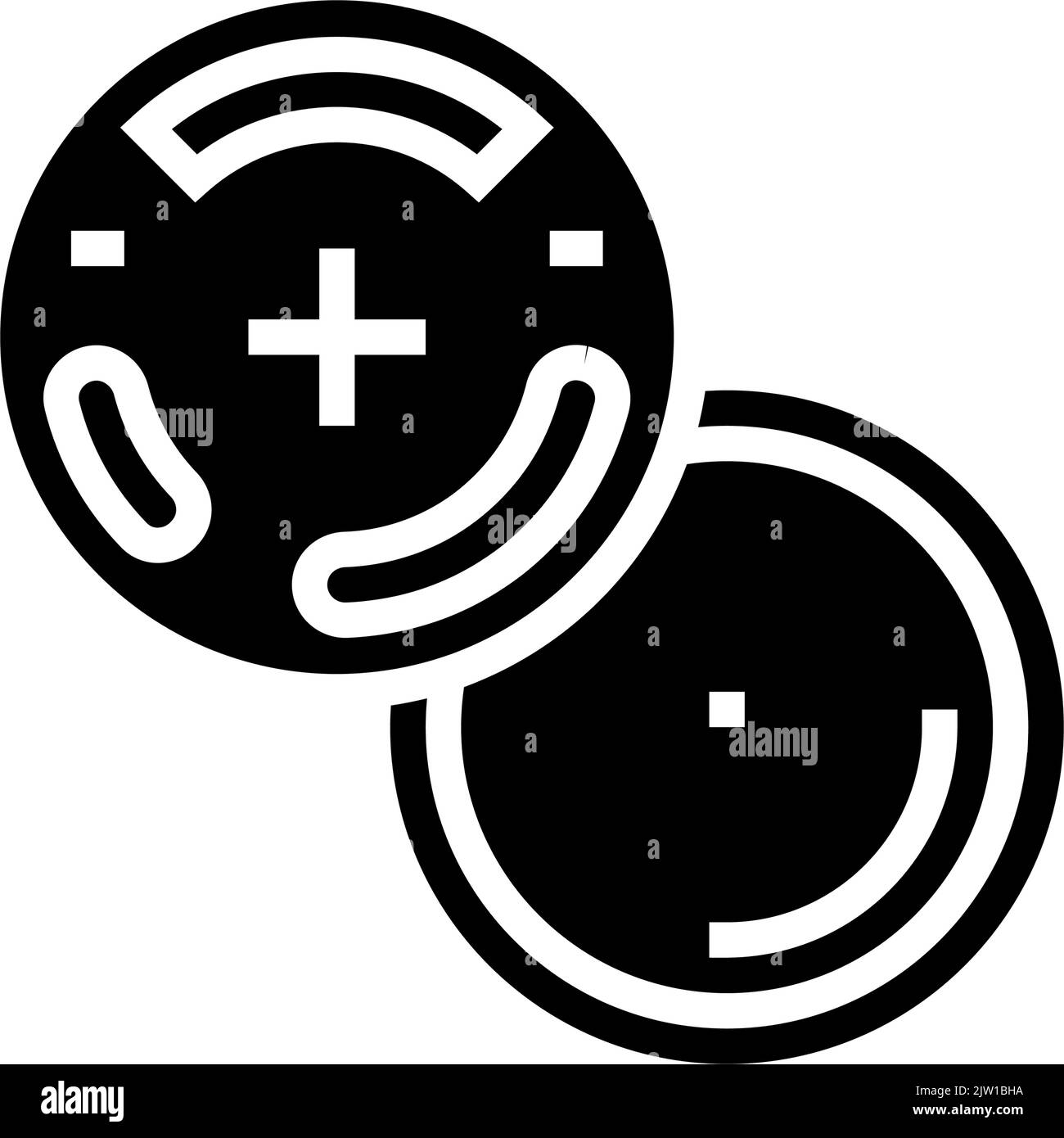 lr44 button battery glyph icon vector illustration Stock Vector Image ...