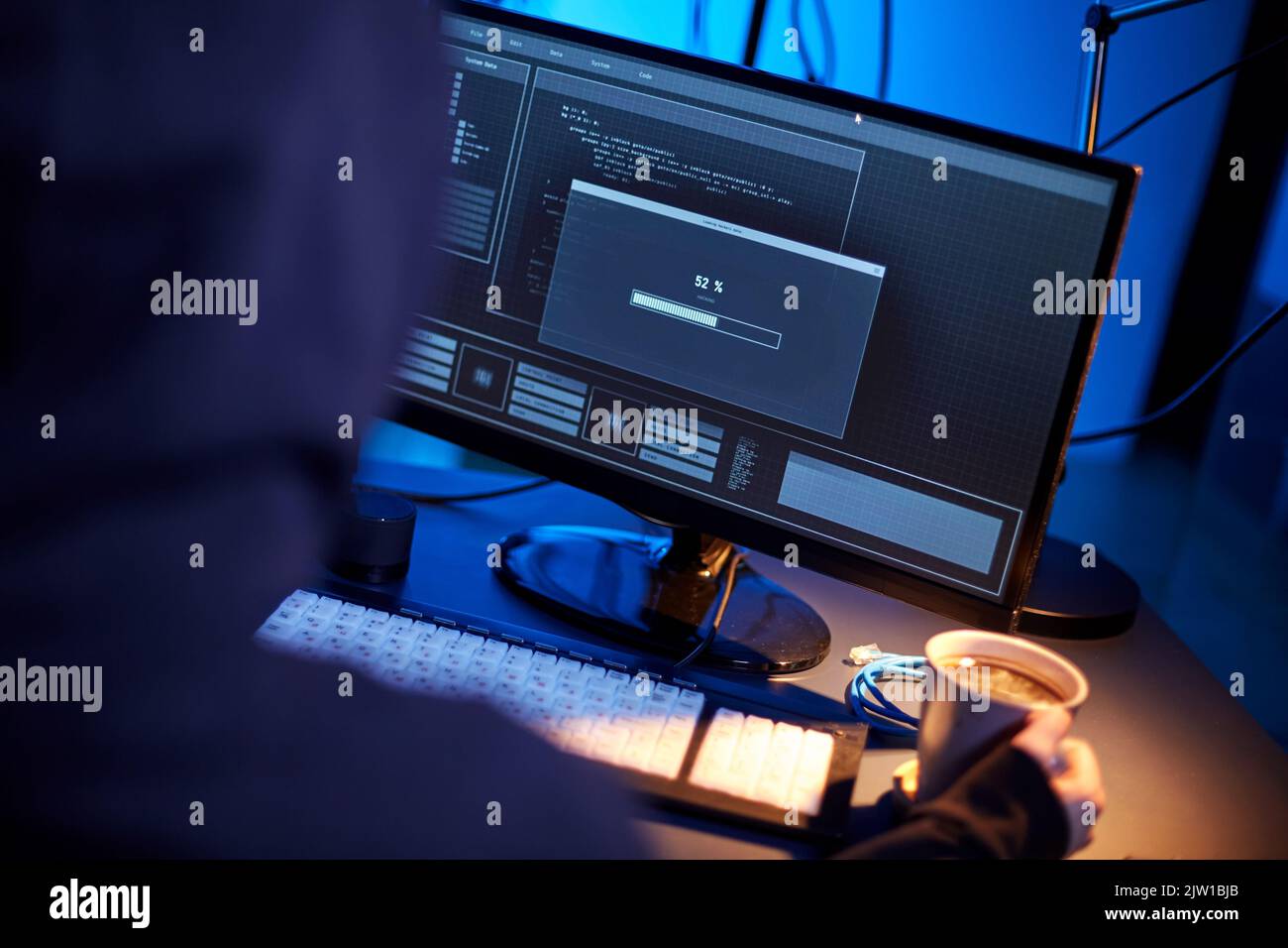 hacker using computer virus for cyber attack Stock Photo - Alamy