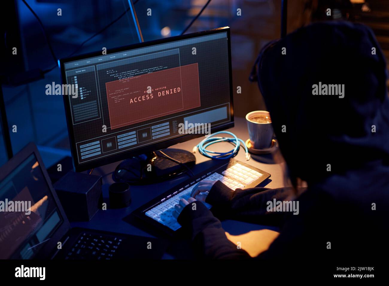 hacker using computer virus for cyber attack Stock Photo - Alamy