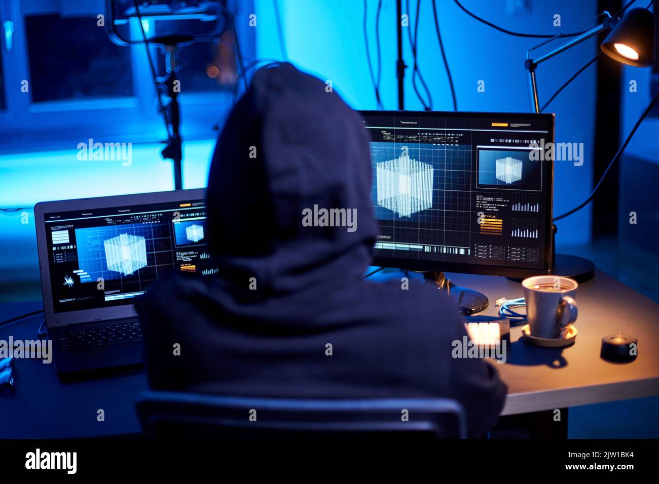 programmer working with 3d graphics on computer Stock Photo - Alamy