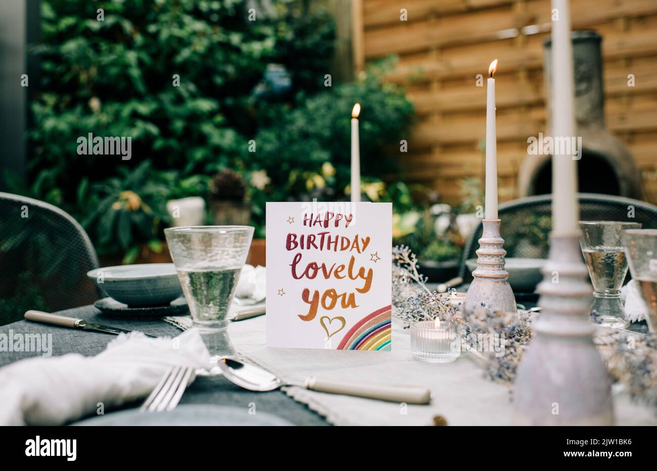 Happy birthday wishes on table hi-res stock photography and images - Alamy