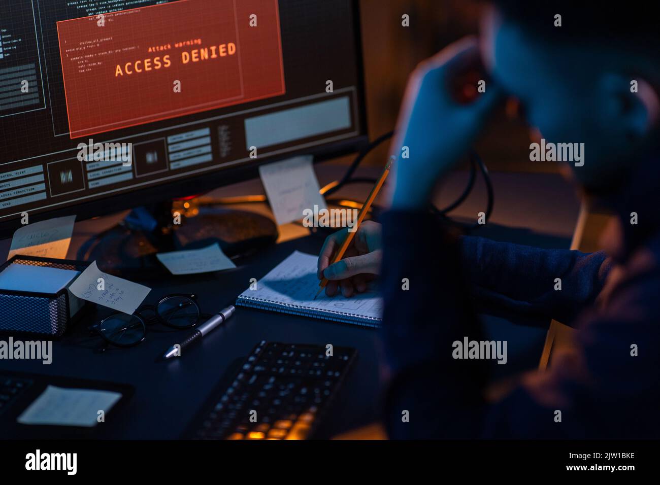 Hacker Using Computer Virus For Cyber Attack Stock Photo - Alamy