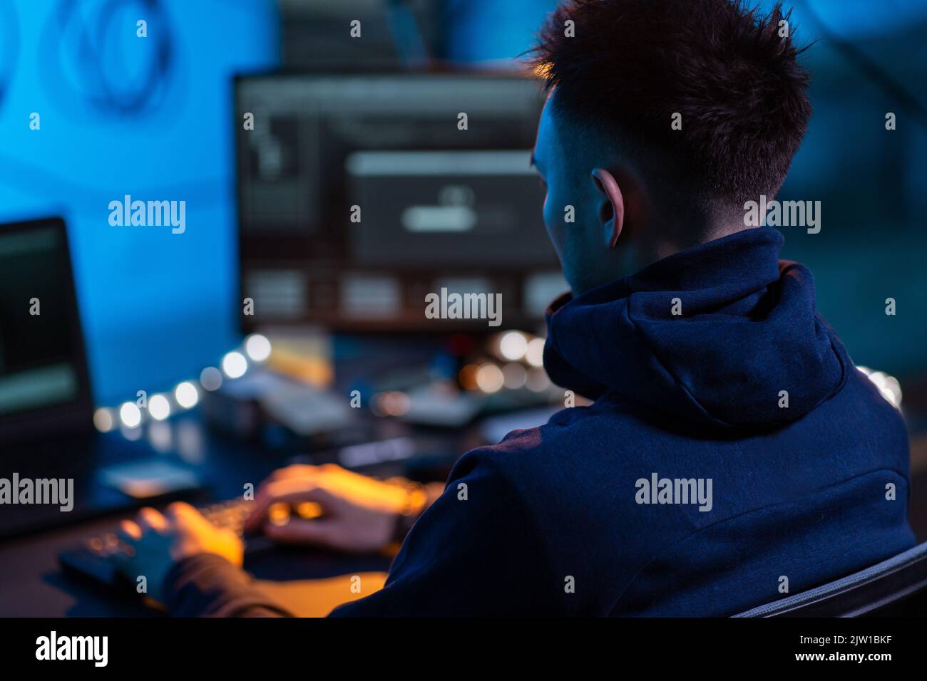 hacker using computer virus for cyber attack Stock Photo - Alamy