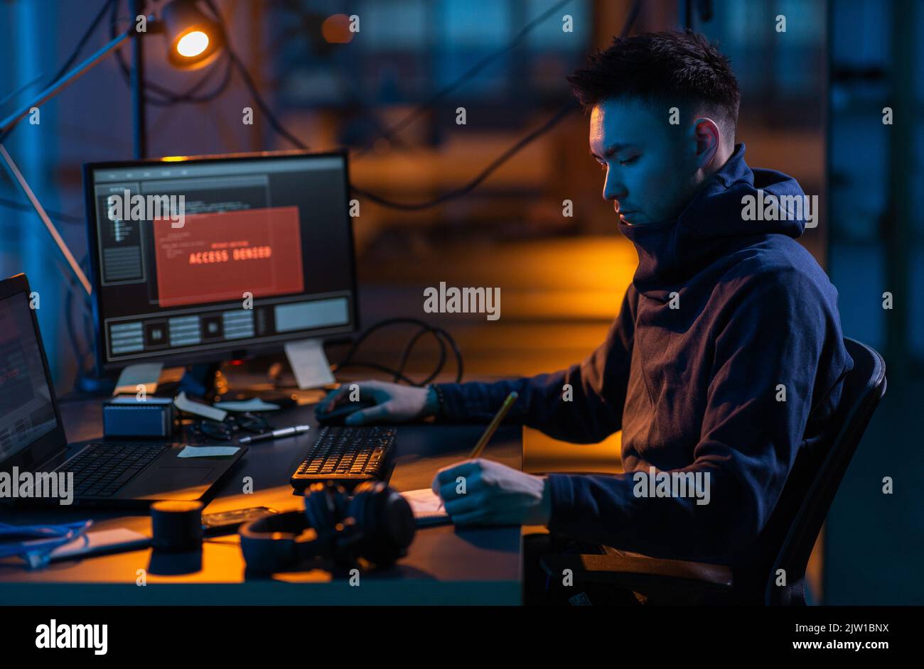 hacker using computer virus for cyber attack Stock Photo - Alamy