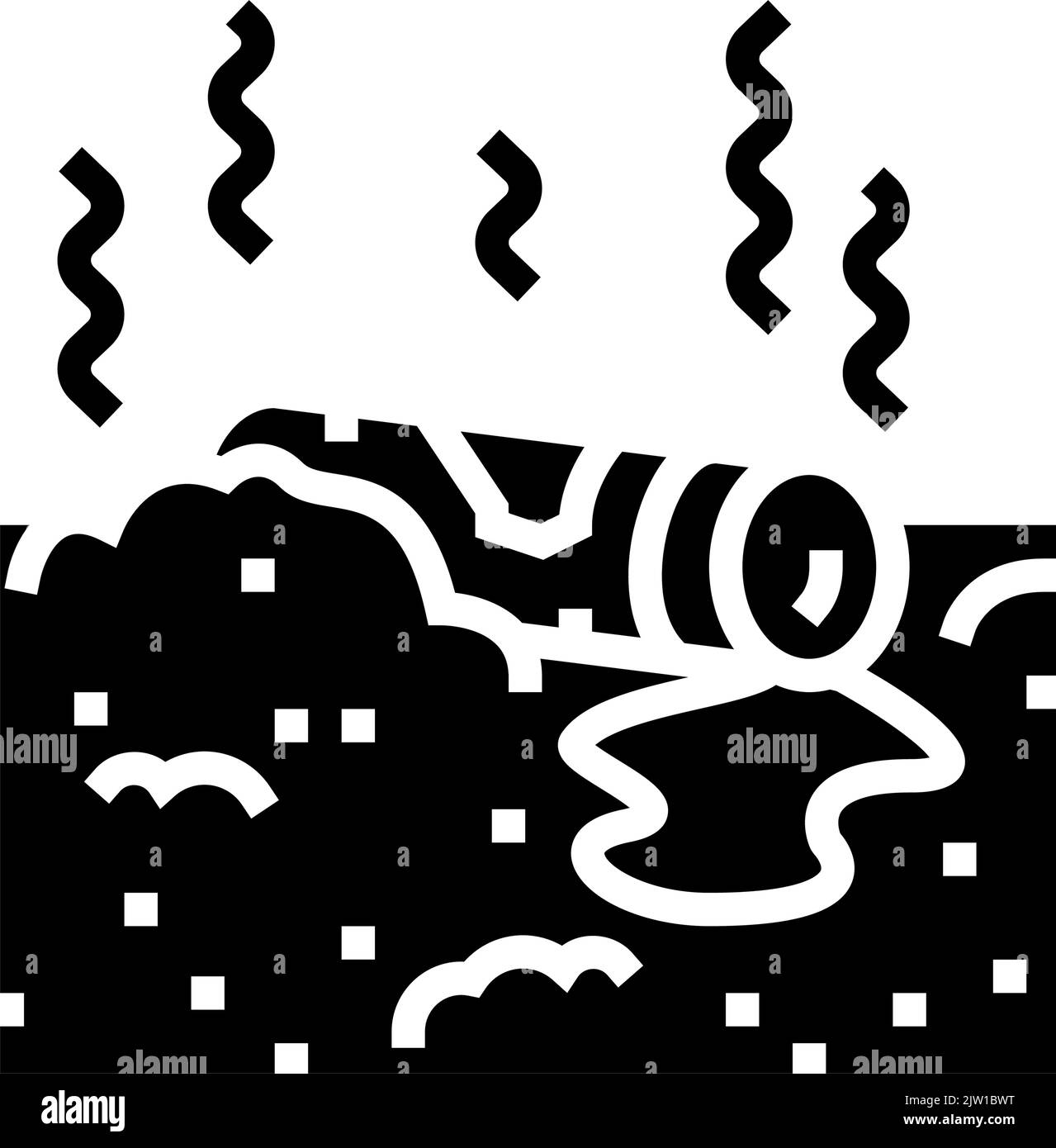 battery pollution glyph icon vector illustration Stock Vector Image ...