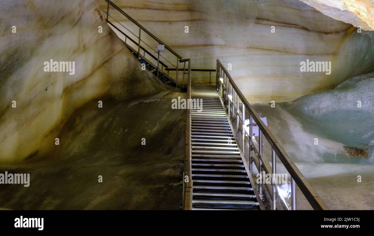 Dobsinska ice cave in Slovakia, Slovak paradise Stock Photo - Alamy