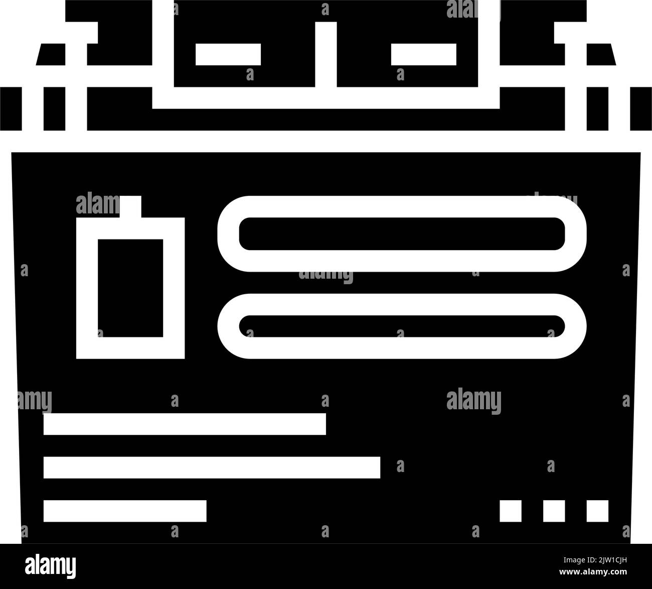 gel cell battery glyph icon vector illustration Stock Vector Image ...