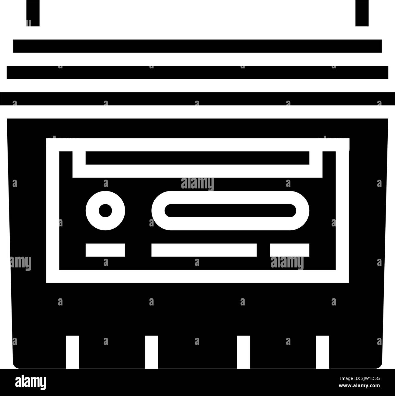 Flooded Lead Acid Battery Glyph Icon Vector Illustration Stock Vector Image And Art Alamy