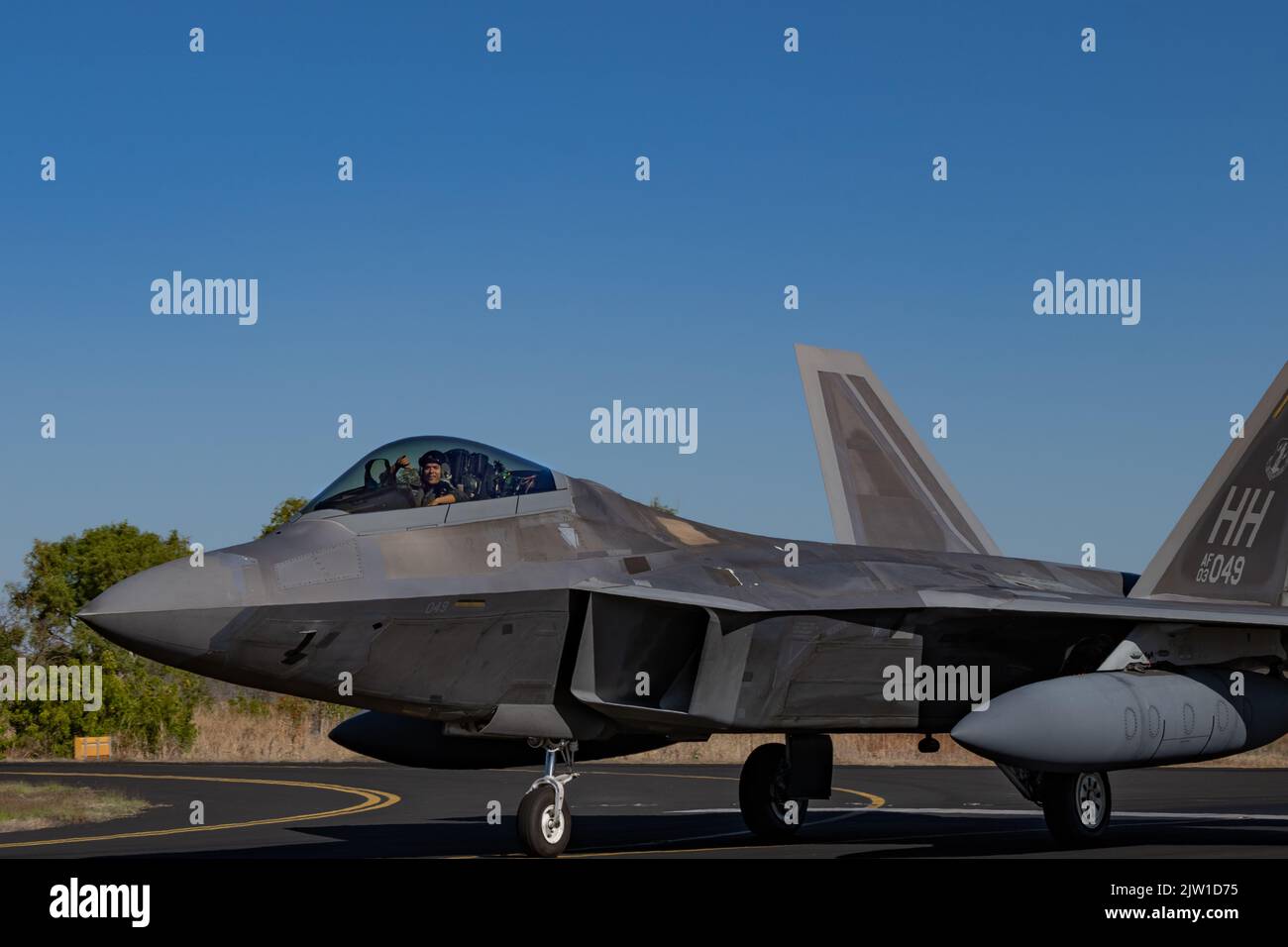 A U.S. Air Force F-22 Raptor from Joint Base Pearl Harbor-Hickam ...
