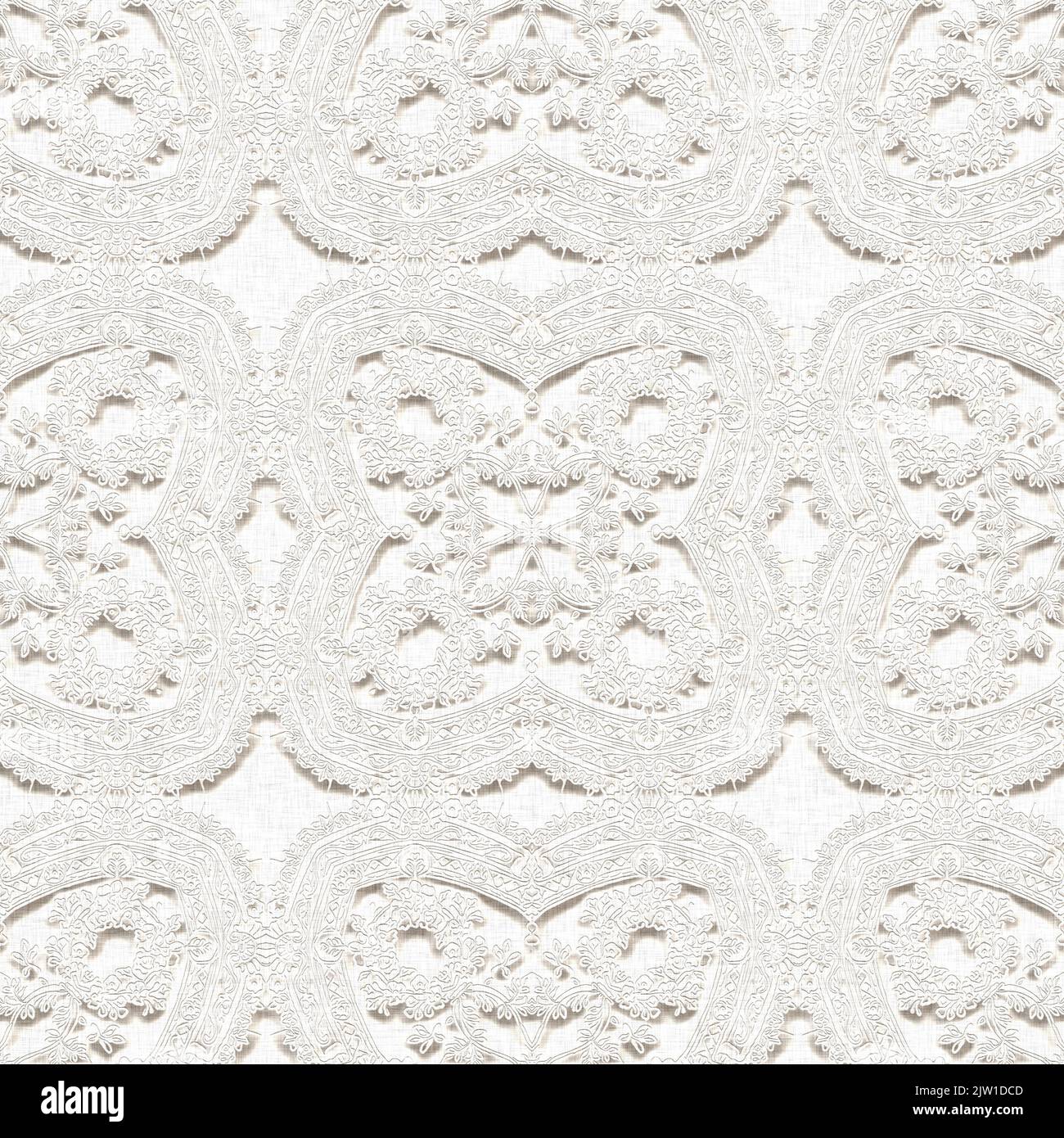 White on White linen lace effect background. Minimal stylish wedding ...