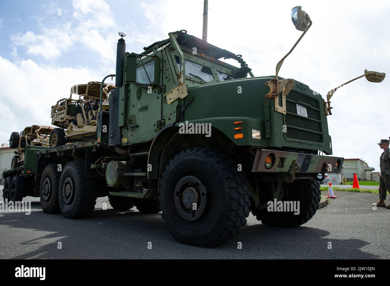 A U.S. Marine Corps Medium Tactical Vehicle Replacement with 3d Marine ...