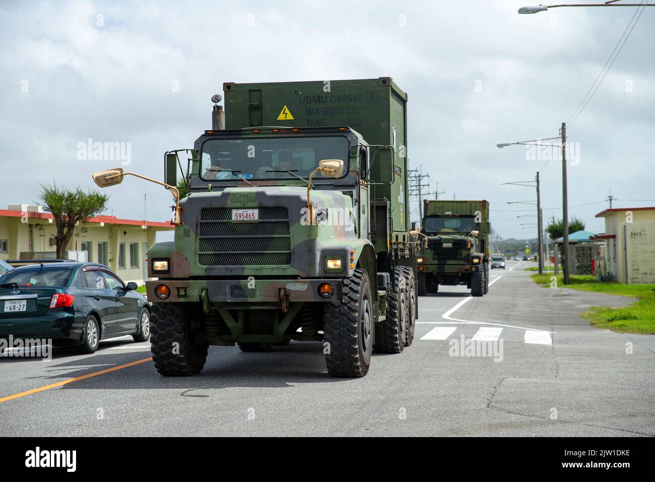 A U.S. Marine Corps Medium Tactical Vehicle Replacement with 3d Marine ...