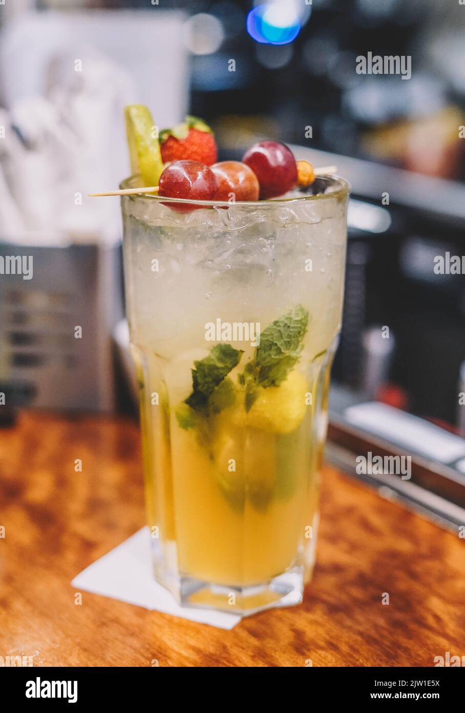 An extra-large sized Mojito made with rum, mint, sugar and lime Stock ...