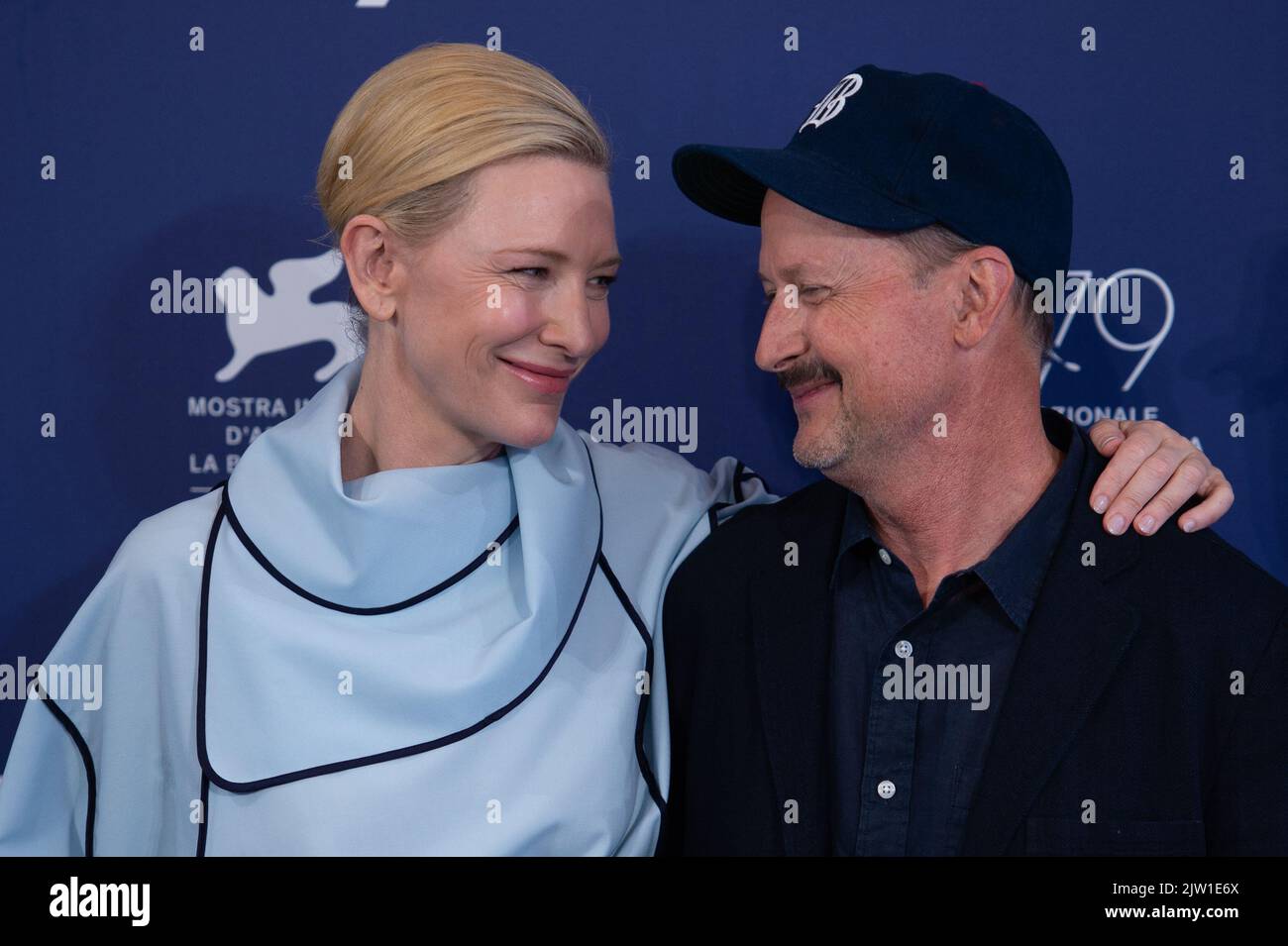 Cate Blanchett and Todd Field attend the photocall for "Tar" at the ...