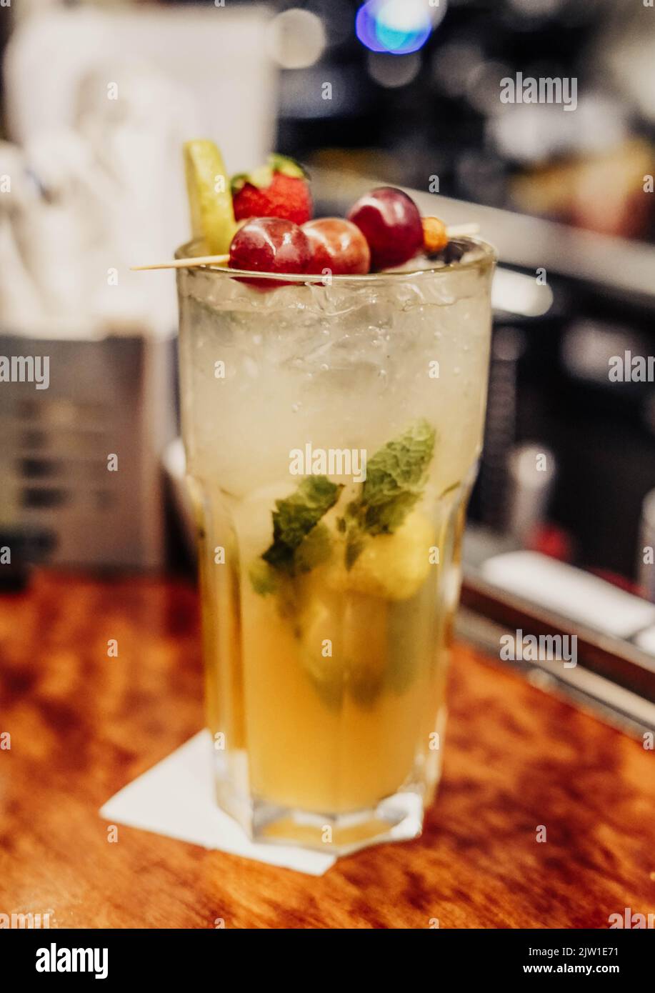 An extra-large sized Mojito made with rum, mint, sugar and lime Stock ...