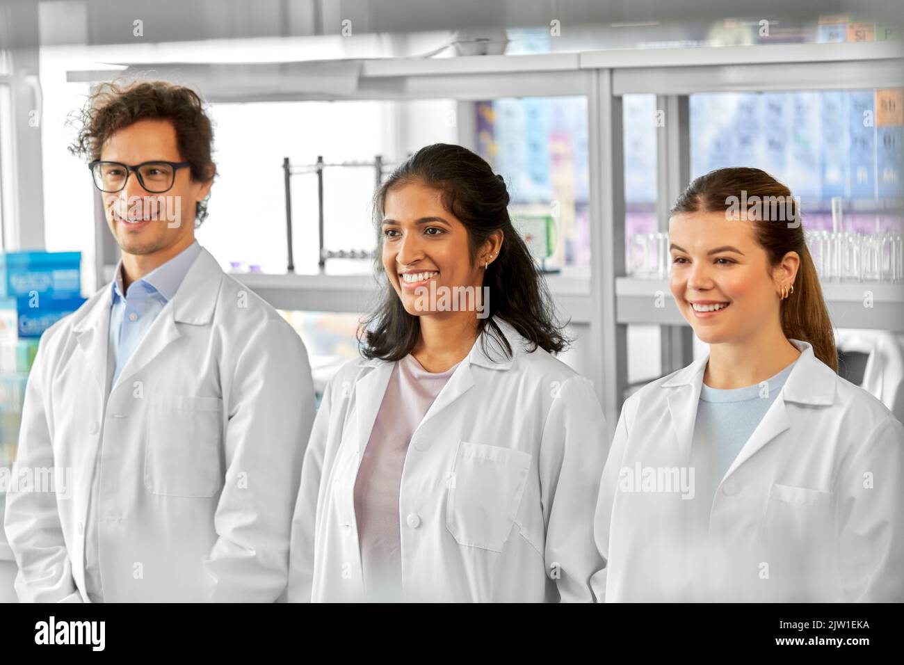 international group of scientists in laboratory Stock Photo - Alamy