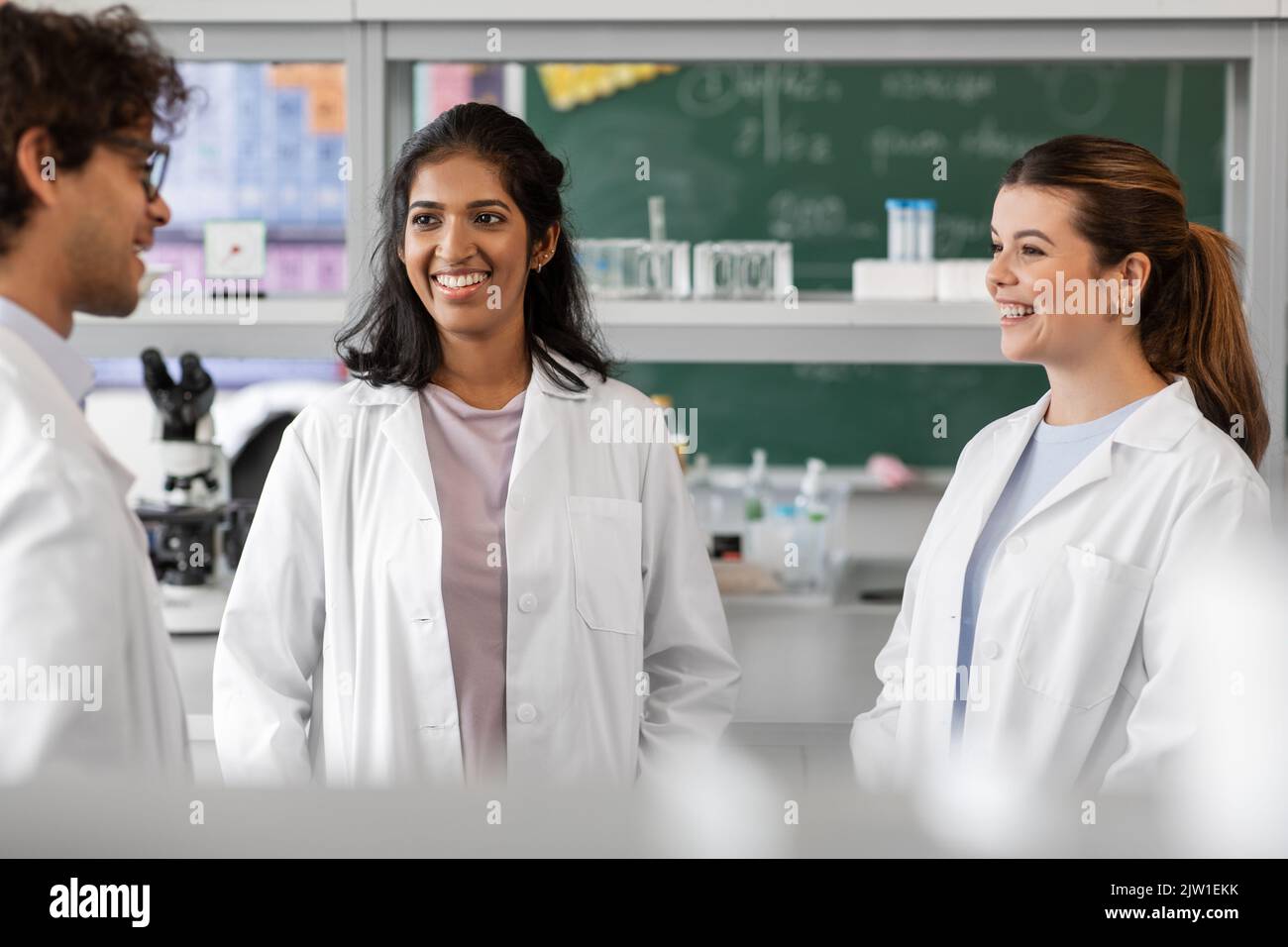 international group of scientists in laboratory Stock Photo - Alamy