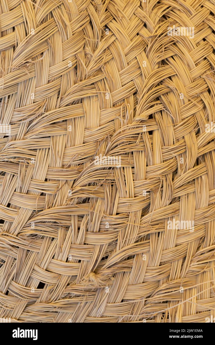Beige wicker texture background close up Stock Photo - Alamy