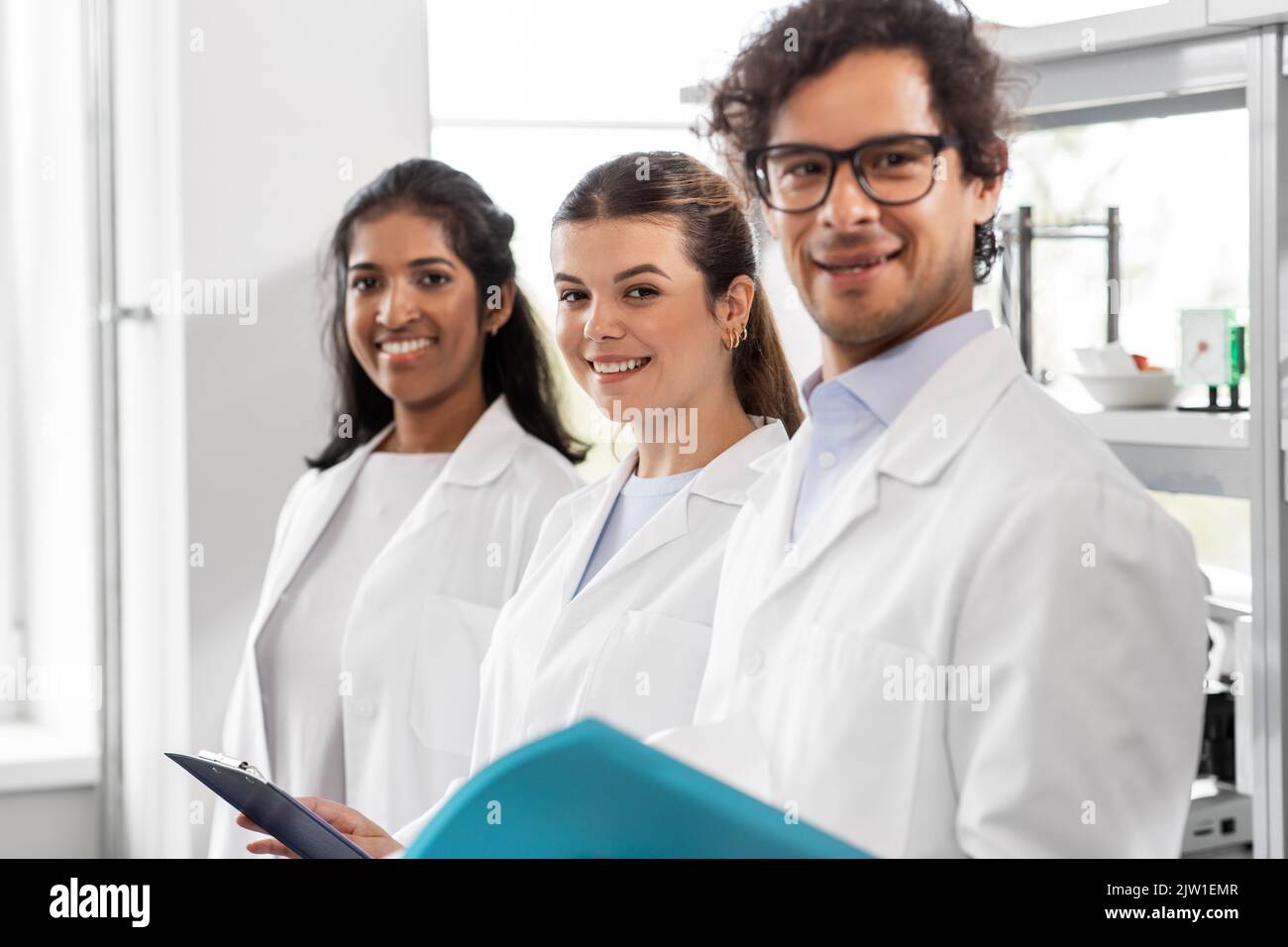 international group of scientists in laboratory Stock Photo - Alamy