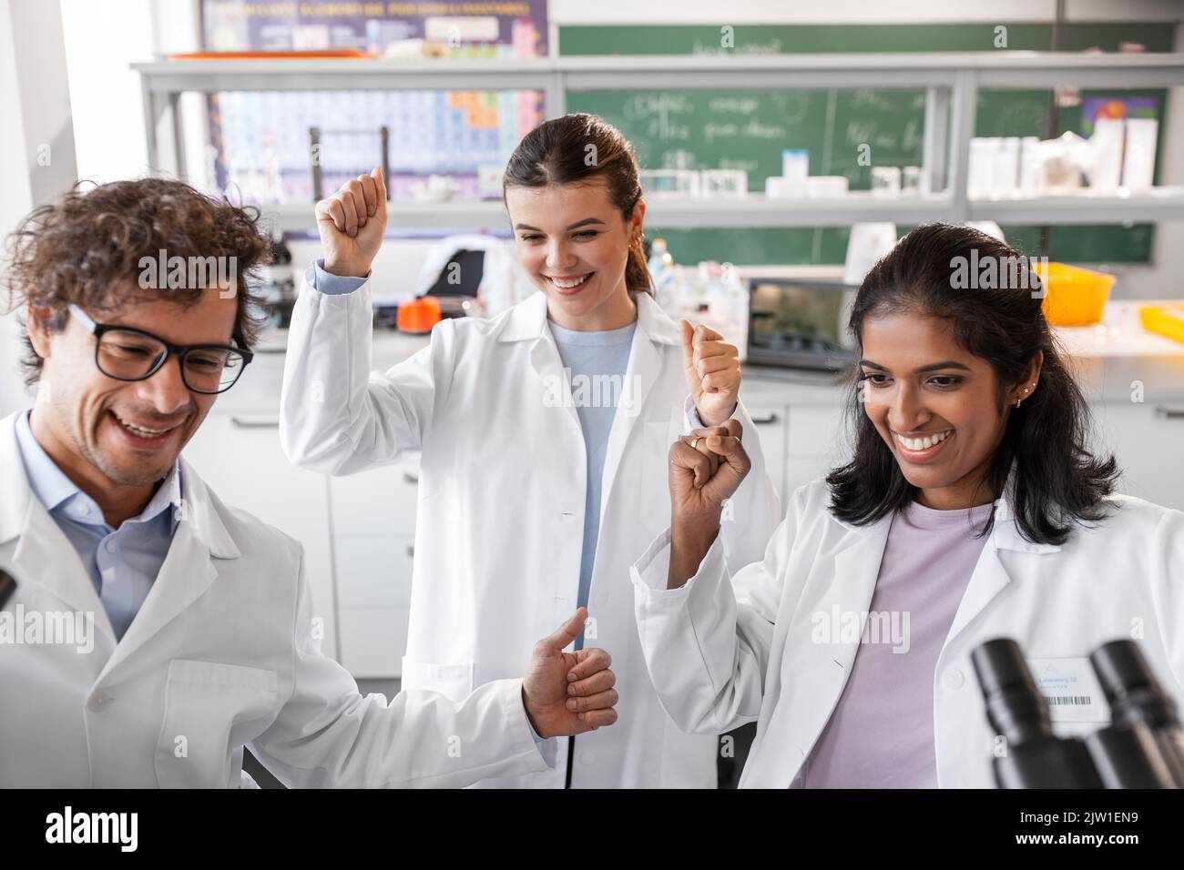 international group of scientists in laboratory Stock Photo - Alamy