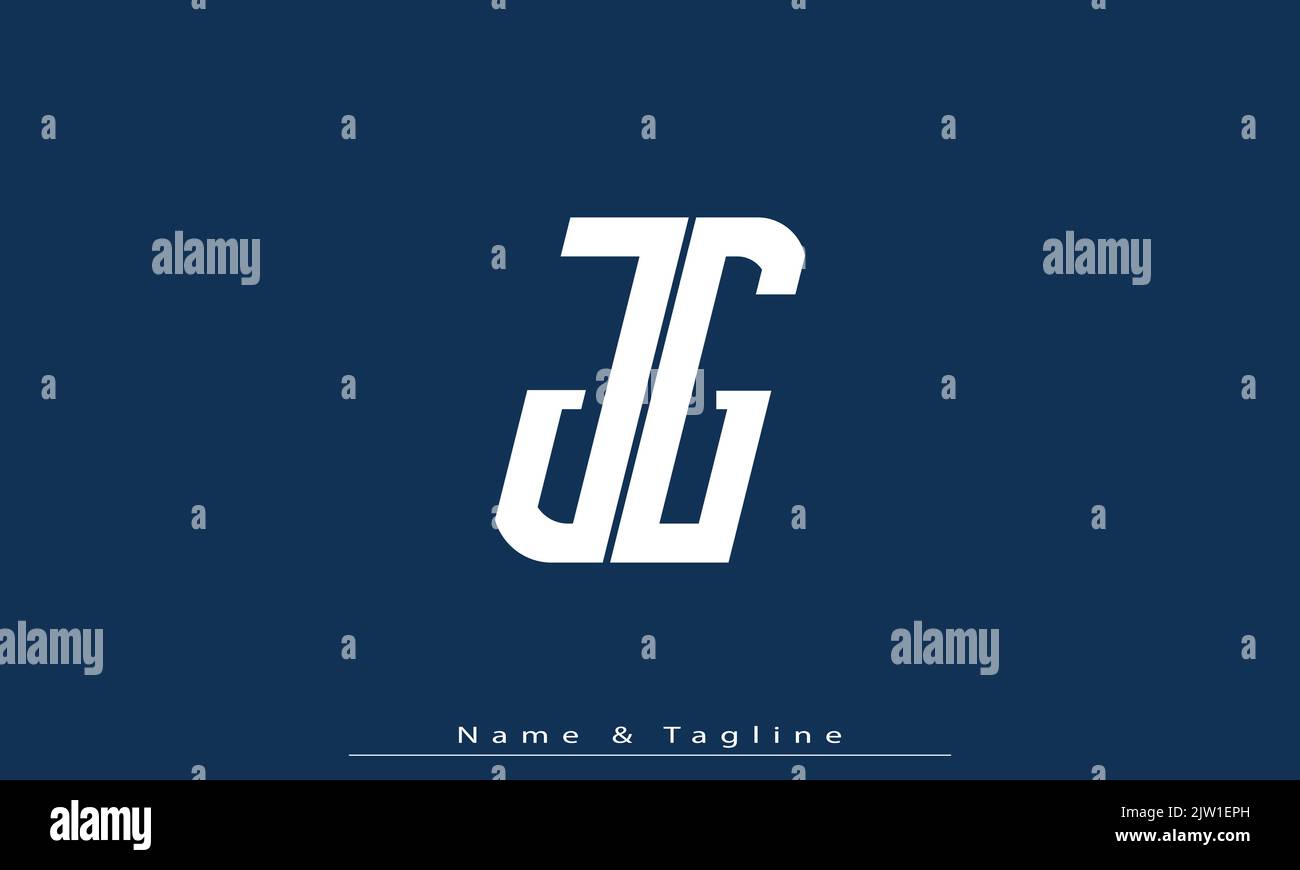 Alphabet letters Initials Monogram logo JG ,GJ Stock Vector Image & Art - Alamy