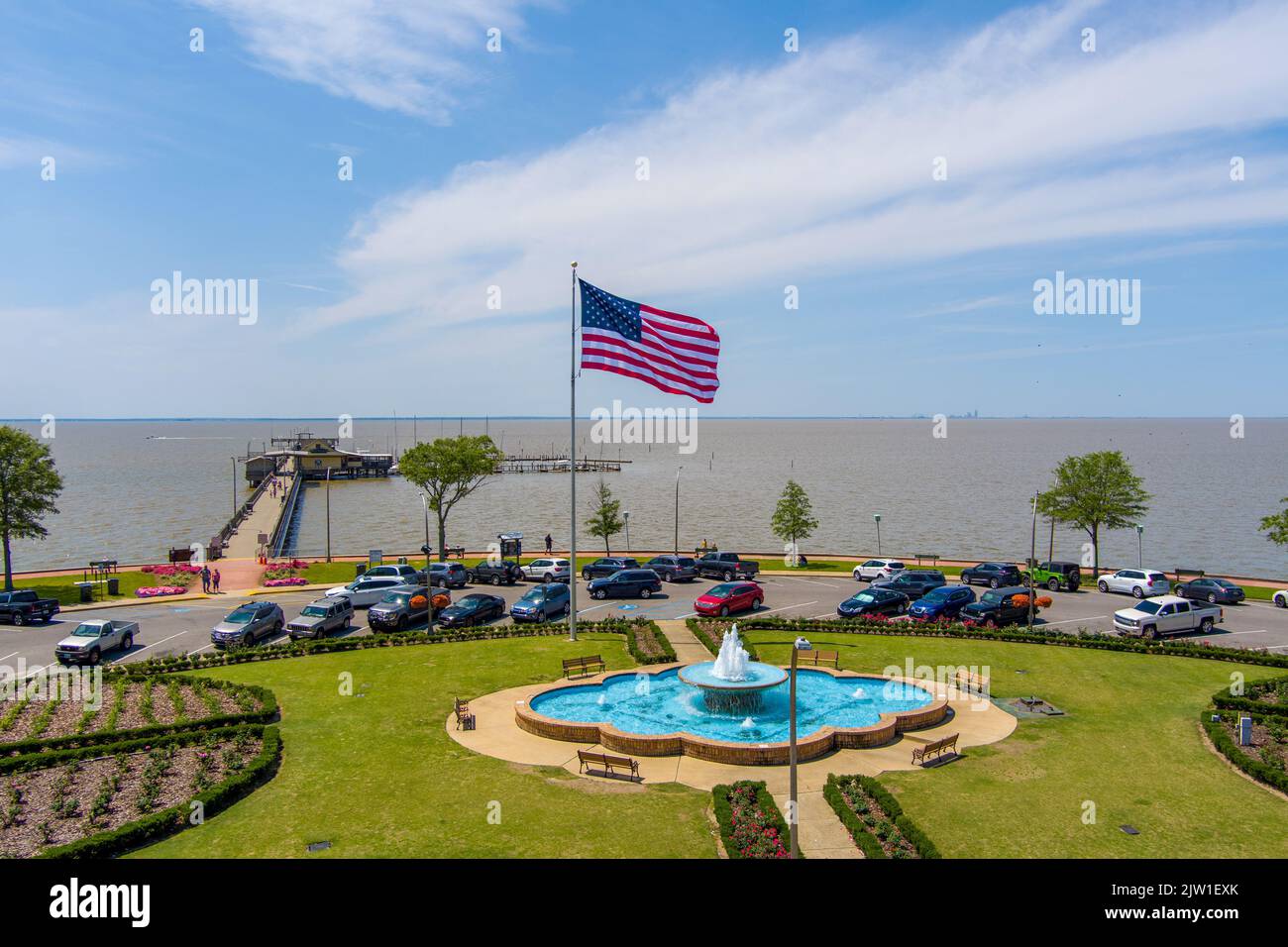 The Fairhope, Alabama pier on Mobile Bay Stock Photo - Alamy