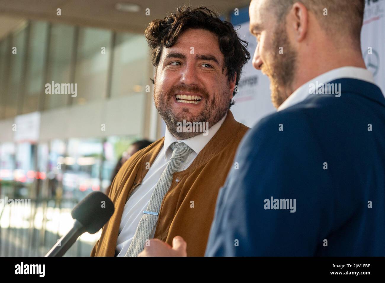 Chris Smith and Jack De Sena at 2022 Buffer Festival red carpet Stock ...