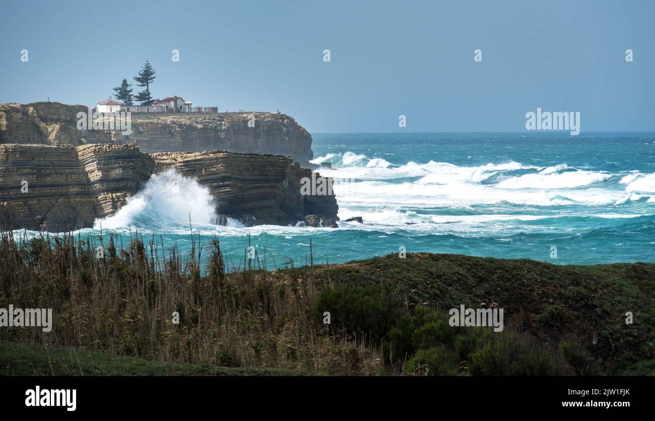 A beautiful side view of a cliff at seaside Stock Photo - Alamy