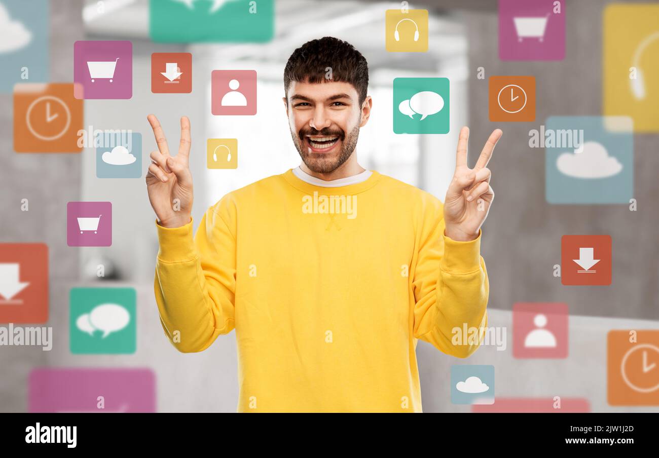 Peace symbol young hi-res stock photography and images - Alamy