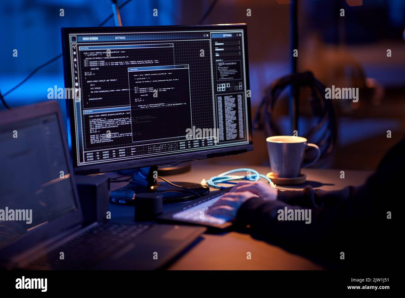 hacker using computer virus for cyber attack Stock Photo - Alamy