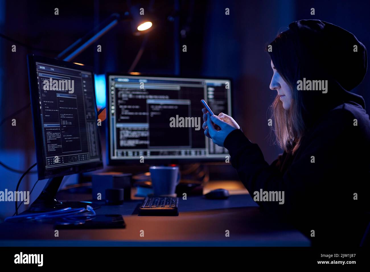 Hacker criminal dark web code malware hi-res stock photography and ...