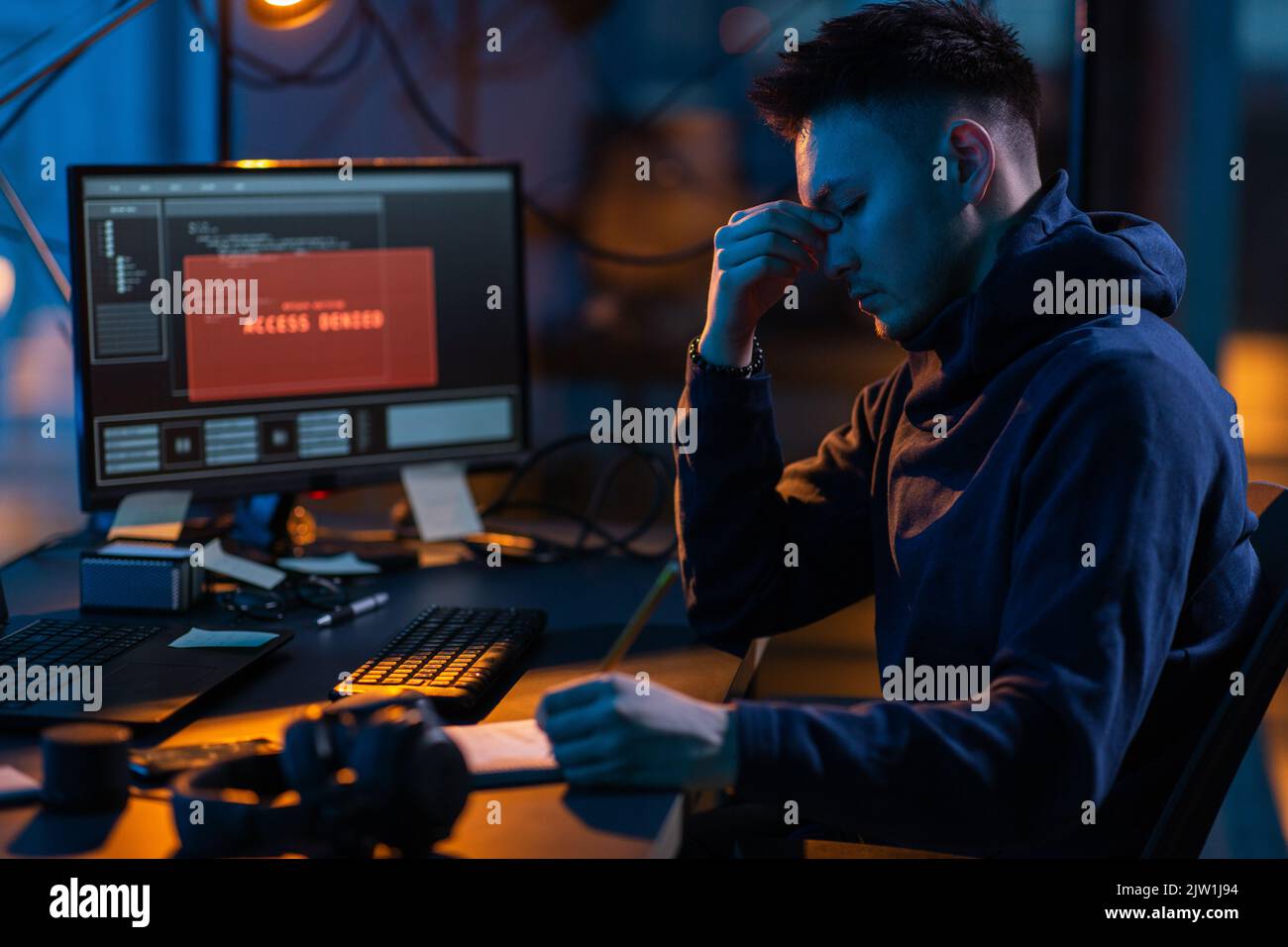 hacker using computer virus for cyber attack Stock Photo - Alamy