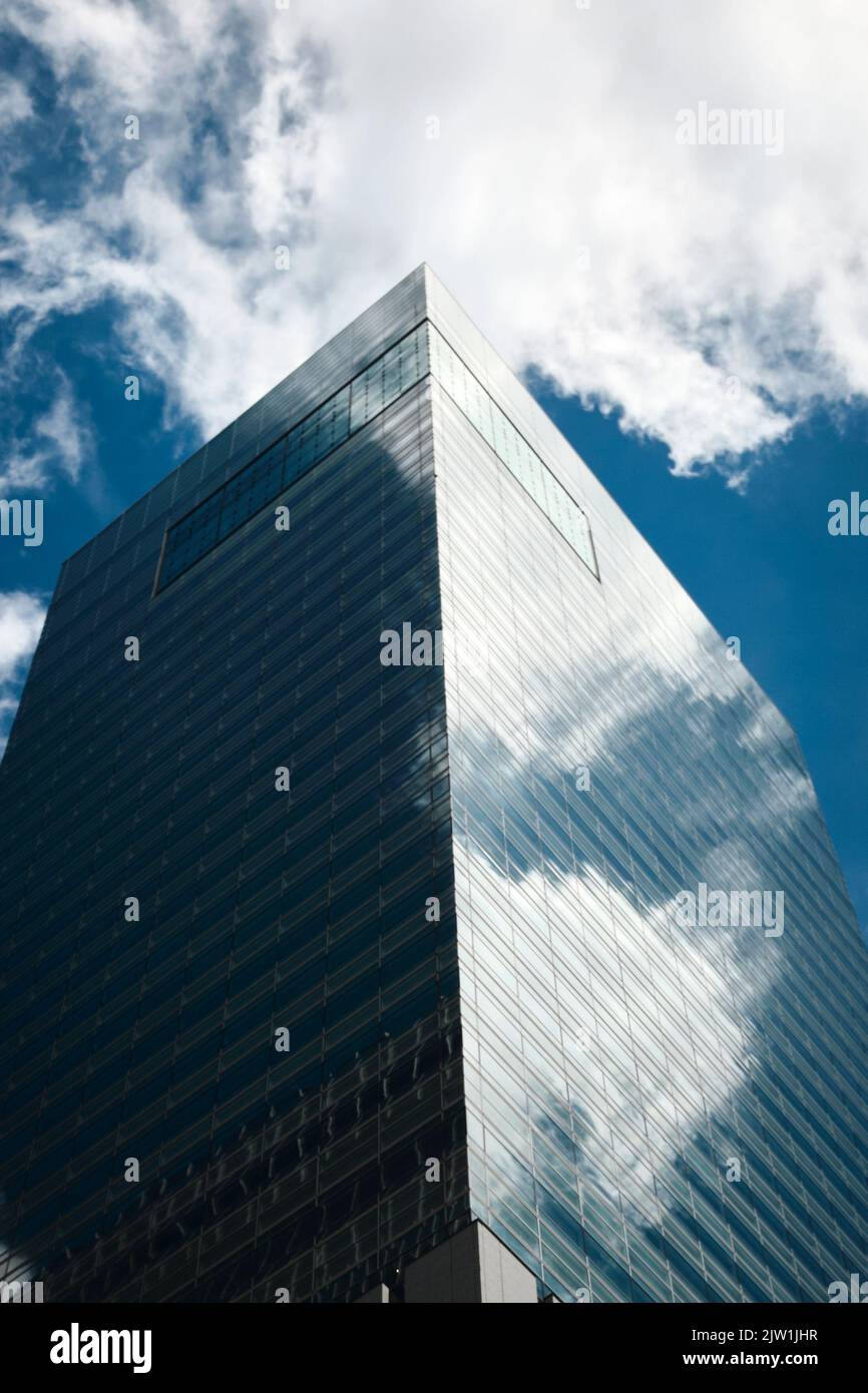 Urban Office Building Closeup with Cloudy Sky Stock Photo - Alamy