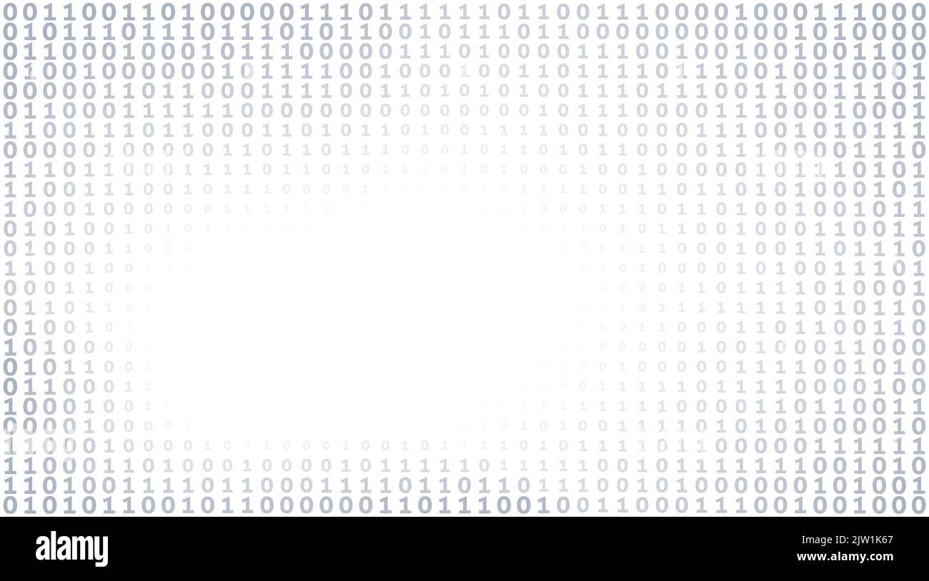 Digital Binary Code Background Of Ones And Zeros With Copy Space