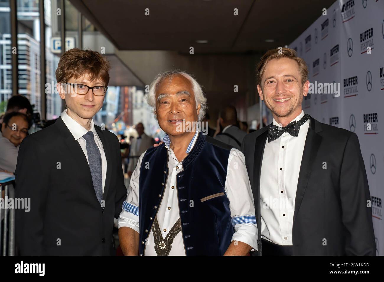 The Gregory Brothers, Evan Gregory and Michael Gregory with Takeo Ischi ...