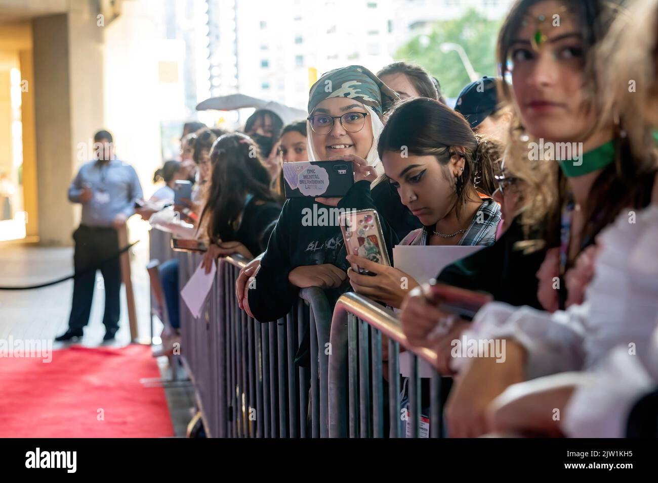Fans line up at the 2022 Buffer Festival red carpet. Buffer Festival is ...