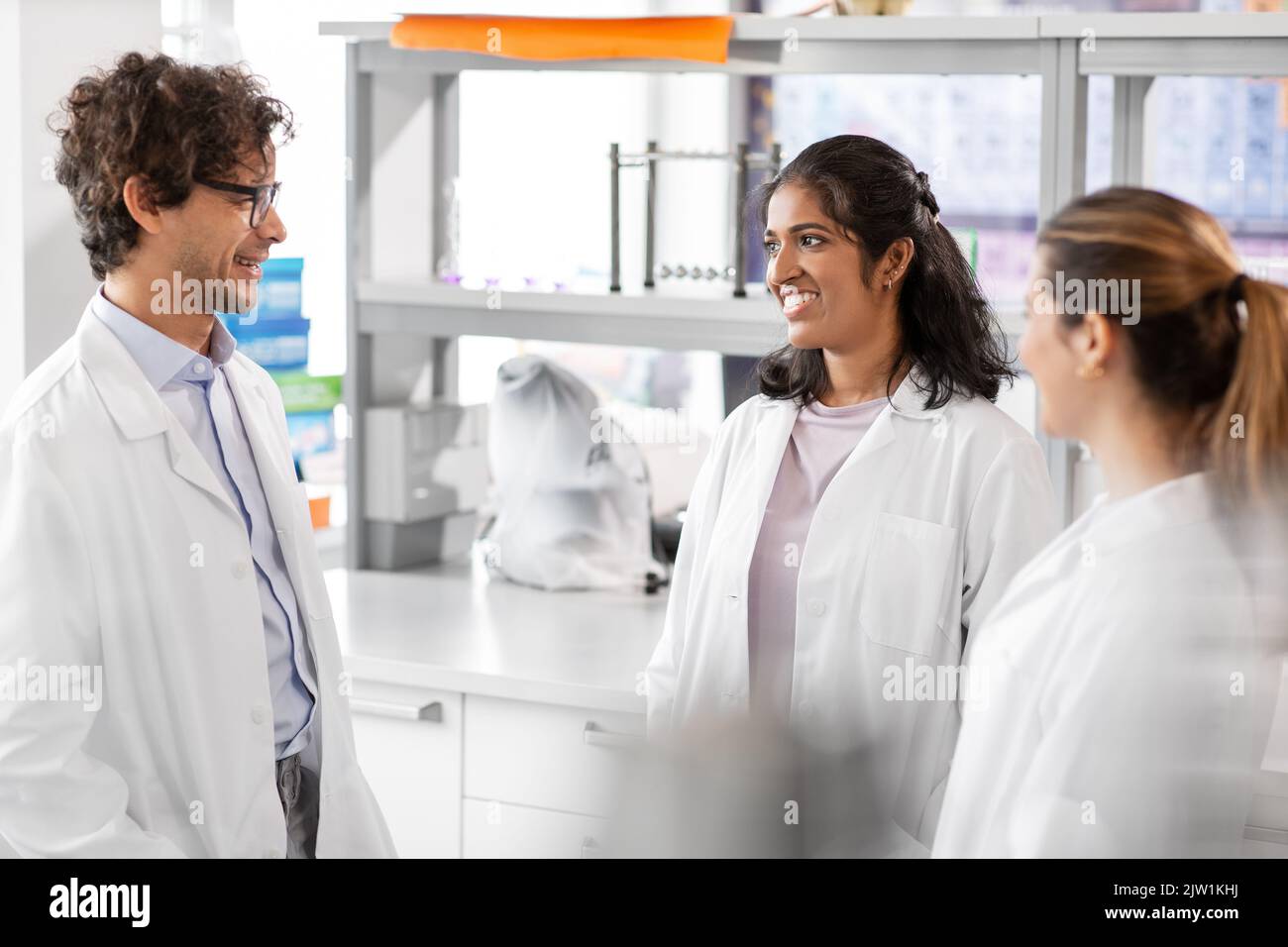 international group of scientists in laboratory Stock Photo - Alamy