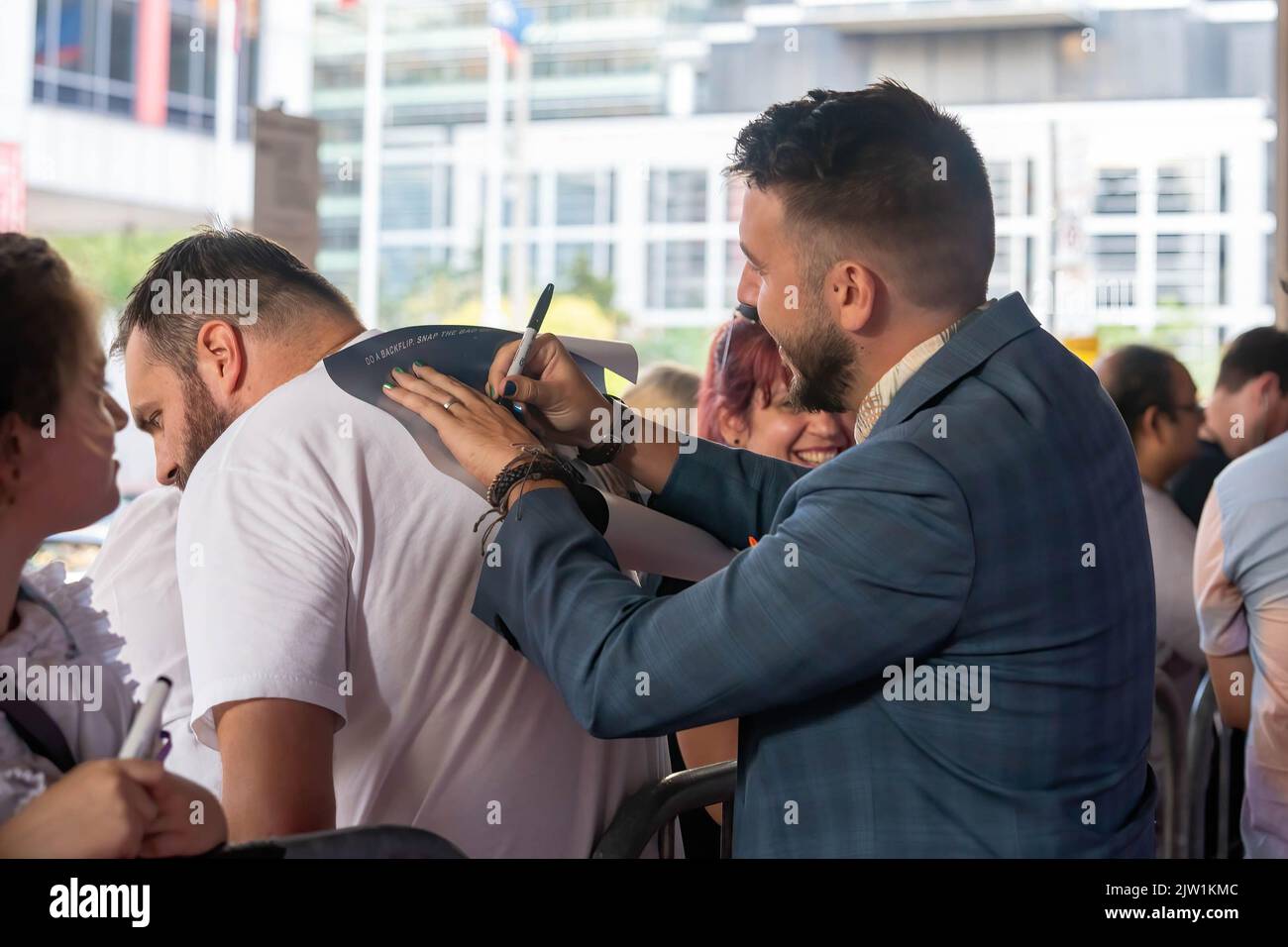 Ryan George at the 2022 Buffer Festival red carpet. Buffer Festival is ...