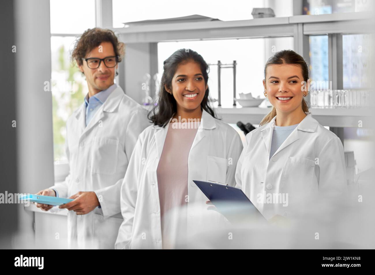 international group of scientists in laboratory Stock Photo - Alamy