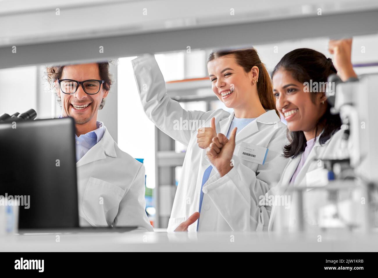 international group of scientists in laboratory Stock Photo - Alamy