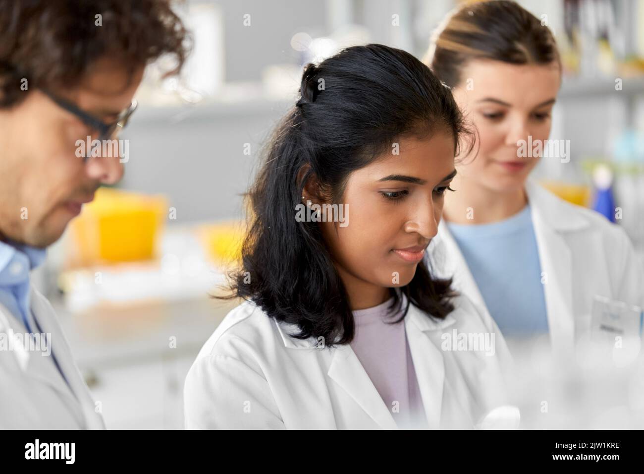 international group of scientists in laboratory Stock Photo - Alamy