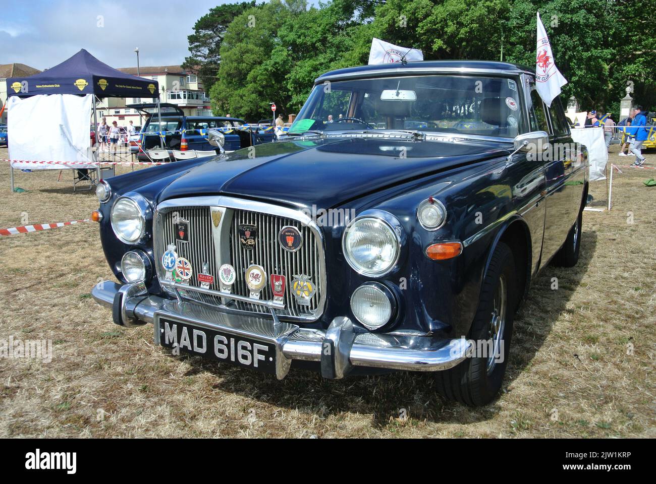 A 1967 Rover P5B parked on display at the English Riveria classic car ...