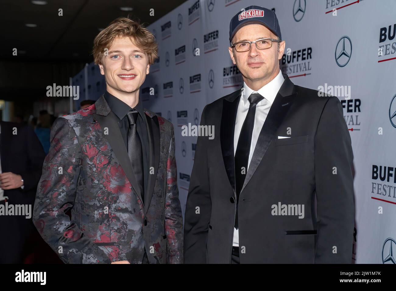 Rhys Dawkins and Robert Randall at the 2022 Buffer Festival red carpet ...