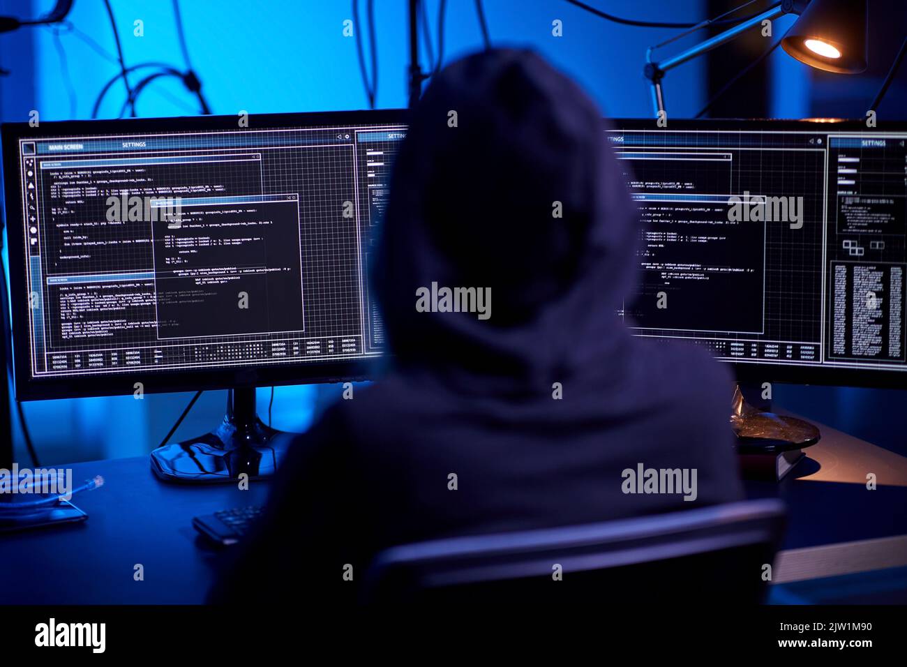 hacker using computer virus for cyber attack Stock Photo - Alamy